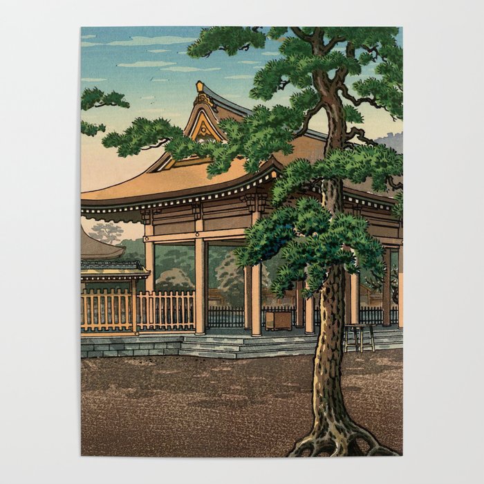 Kashiwara Shrine 1940 by Tsuchiya Koitsu Poster by kazegami | Society6