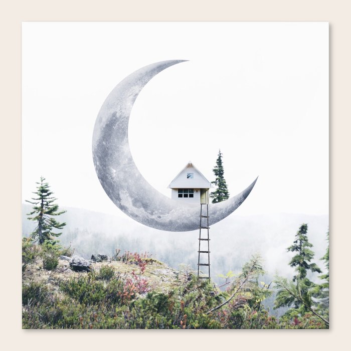 Moon House Canvas Print by Luisa Azevedo | Society6