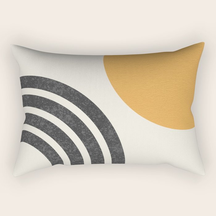 Mid century modern Sun & Rainbow Rectangular Pillow by MoonlightPrint ...