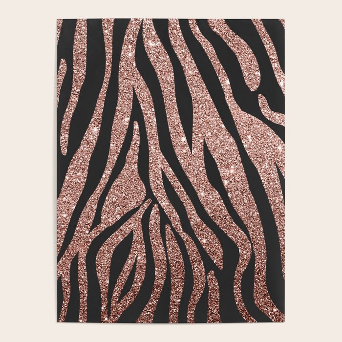 Pink Zebra Print Wallpaper Glitter