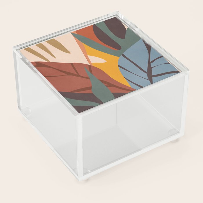 Abstract Art Jungle Acrylic Box by ThingDesign | Society6