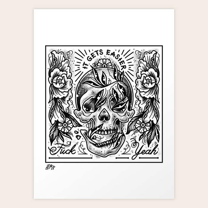 Traditional Tattoo Skull Flash
