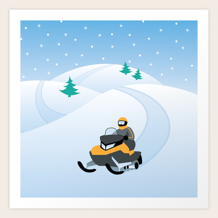 Snowmobile Or Art Prints