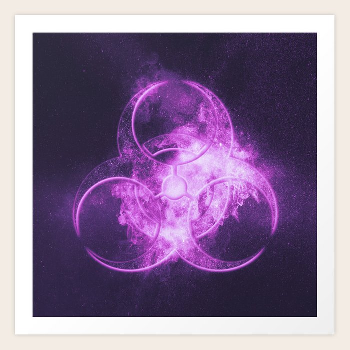 Biohazard Symbol Wallpaper Purple