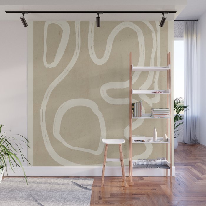 Abstract line art 71 Wall Mural by ThingDesign | Society6