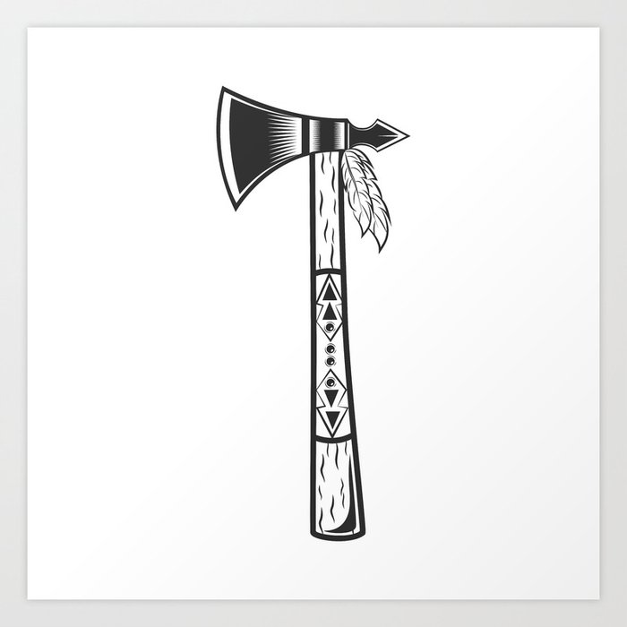 Indian Axe Drawing