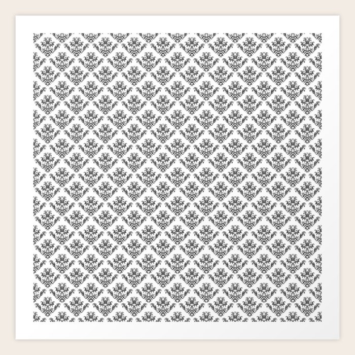 Black And White Brocade Pattern