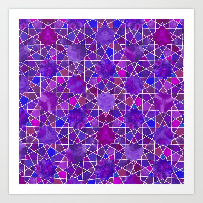 stained glass islamic art Art Print by Donnas Art Studio | Society6