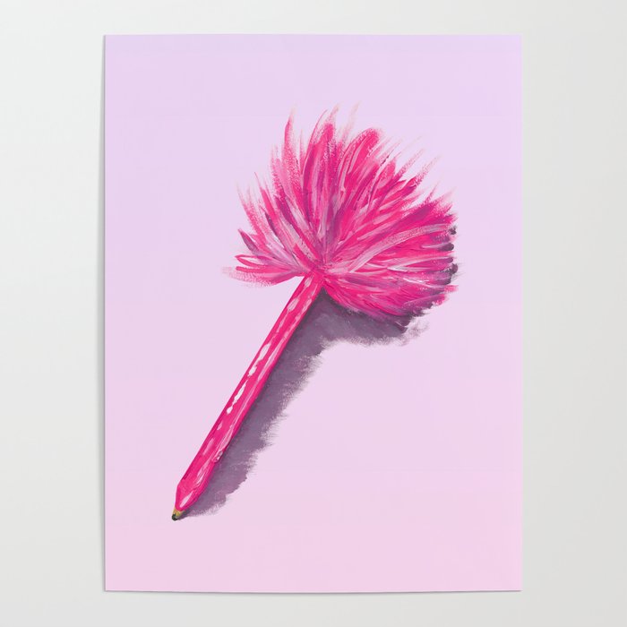 Fluffy Pink Pen - An Ode to the 90s and Clueless Poster by Daydreamer ...