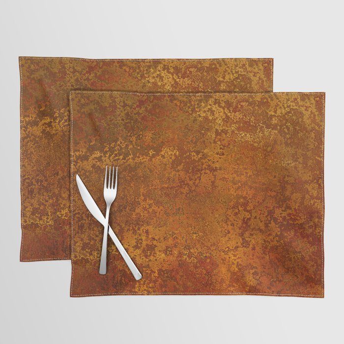 Vintage Copper Rust, Minimalist Art Placemat by Megan Morris | Society6