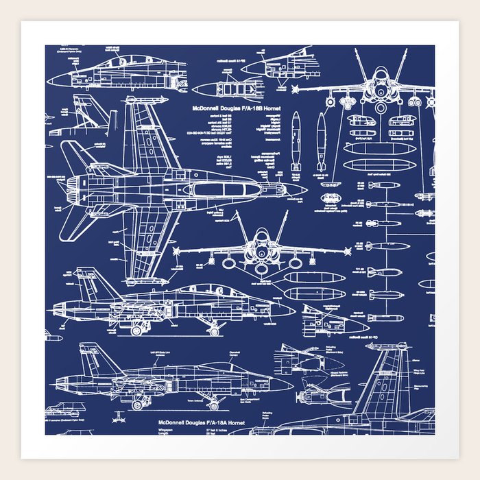 f18 front view drawing