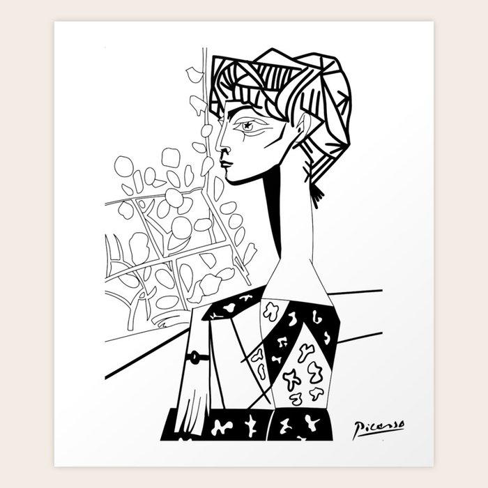 Picasso Line Drawings Flowers