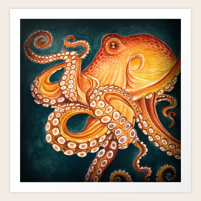 Realistic Octopus Paintings