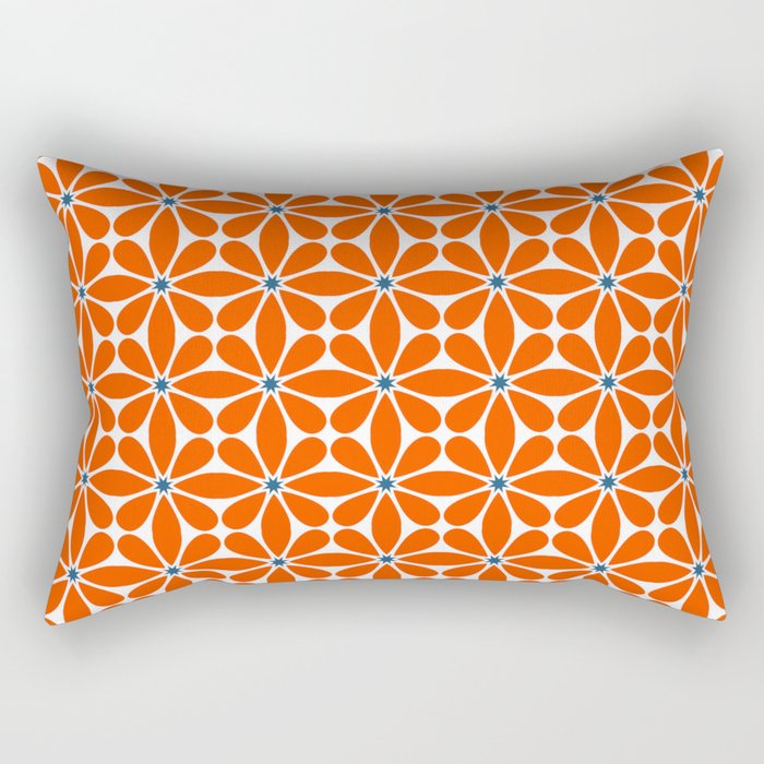 orange patterned cushions