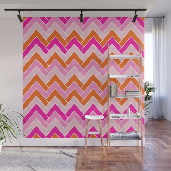 Hot Pink Chevron Pattern