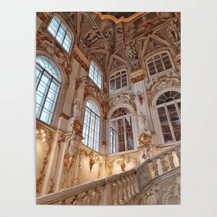 Palace of Versailles, France, Elegant Palace Stairway Poster by ...