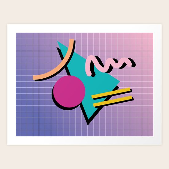 Memphis Pattern 10 - 90s - Retro Art Print by Studio Memphis Waves ...