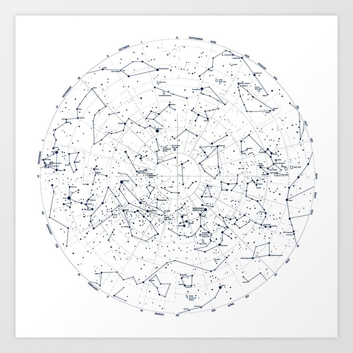 Astronomy Star Constellation Chart