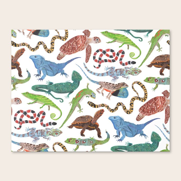 Endangered Reptiles Around the World Canvas Print by dasBrooklyn | Society6
