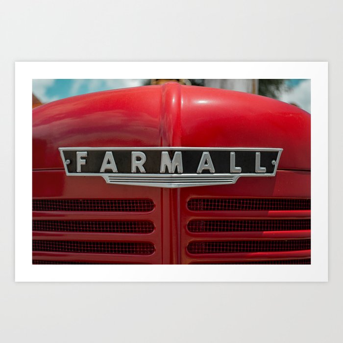 Vintage Red Tractor Farmall IH Front End Art Print by Enzwell Artworks ...