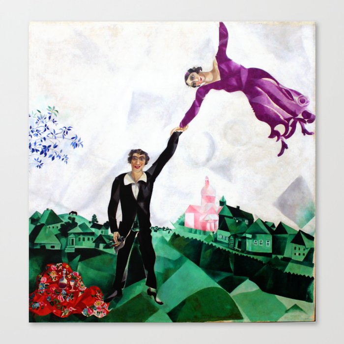 The Promenade (1917) by Marc Chagall ,La promenade Canvas Print by Fono ...