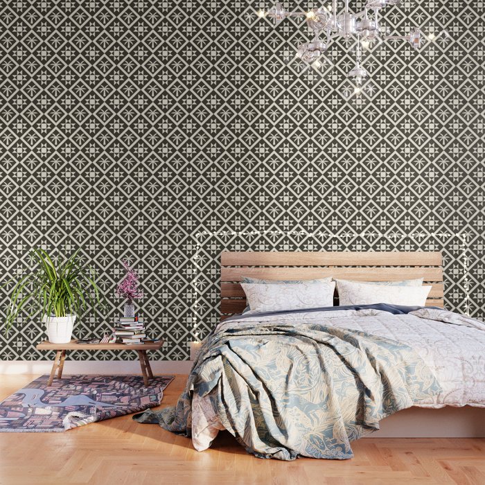 moroccan geometric pattern wallpaper