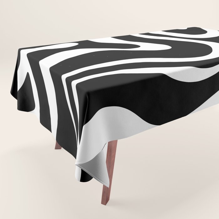 Modern Retro Liquid Swirl Abstract Pattern in Black and White ...