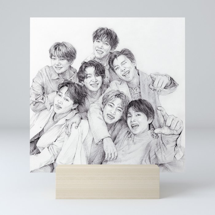 Bts pencil drawing original fan art k pop Art Print by jaeho Society6