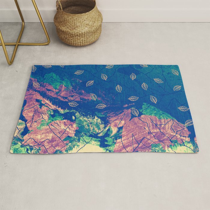 Abstract nature in the mountains Rug by mmartabc | Society6