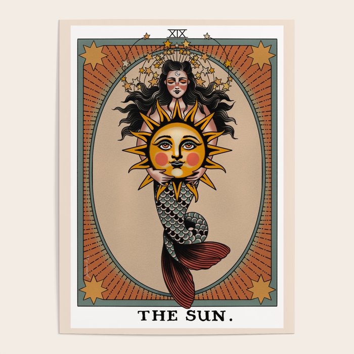 sun drawing poster