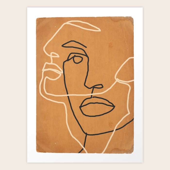 Abstract Face 6 Art Print by ThingDesign | Society6