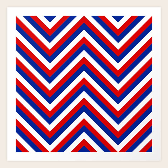 Red And Blue Chevron Background