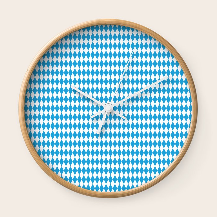 Oktoberfest Bavarian Blue And White Medium Diagonal Diamond Pattern