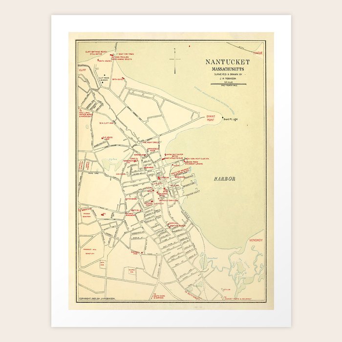 Nantucket Town Map