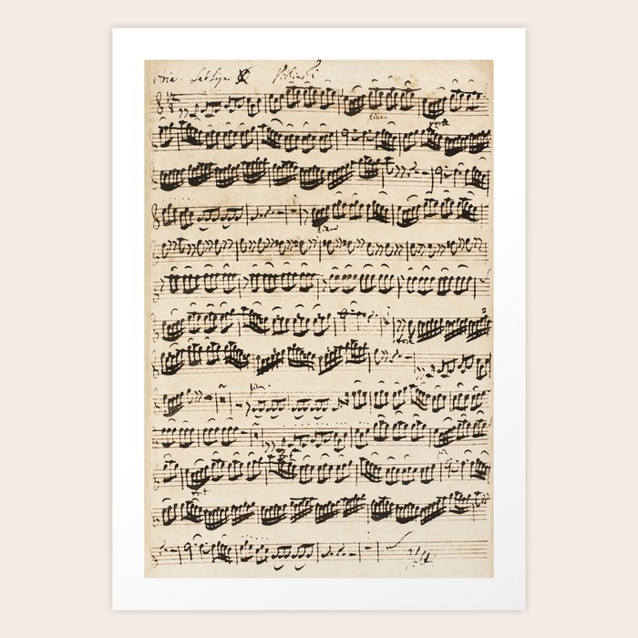 Original Bach Sheet Music