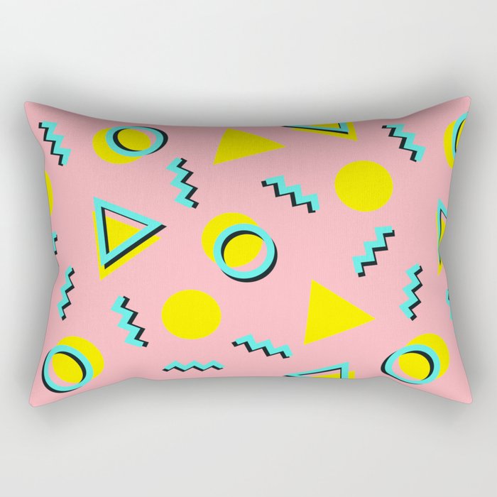 Memphis Pattern 60 Rectangular Pillow By Dizzy Moments Society6