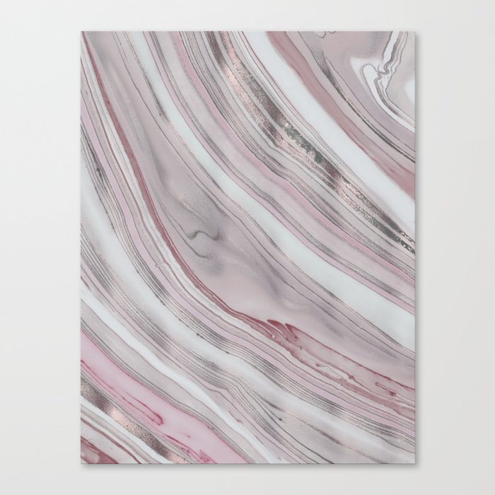 Soft Rose Gold Marble Elegance Canvas Print by LebensART | Society6