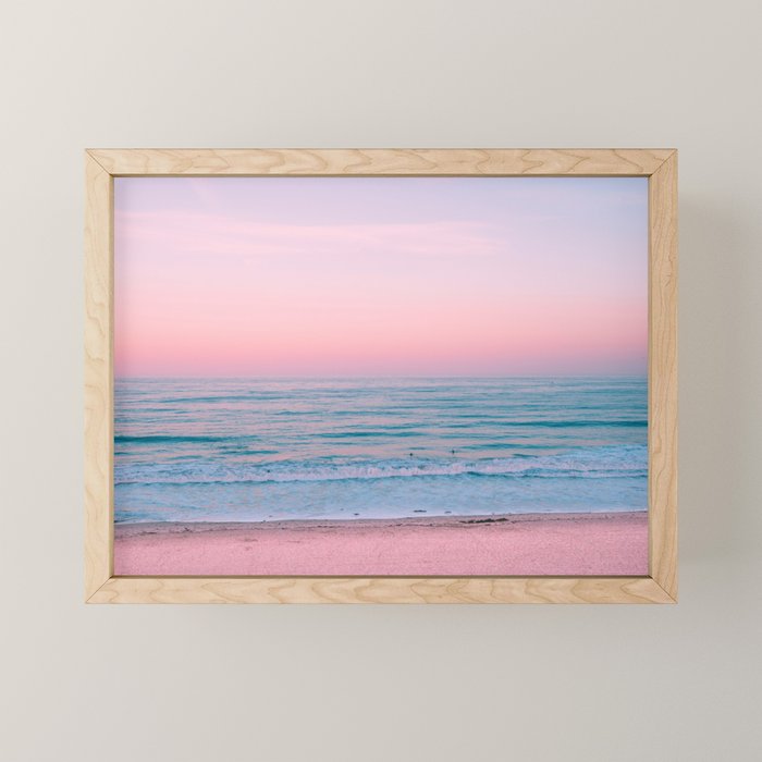 beach pink sunset