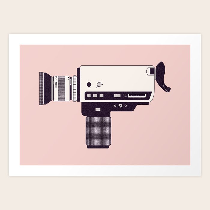 Super 8 Vintage Camera Art Print by Florent Bodart / Speakerine | Society6