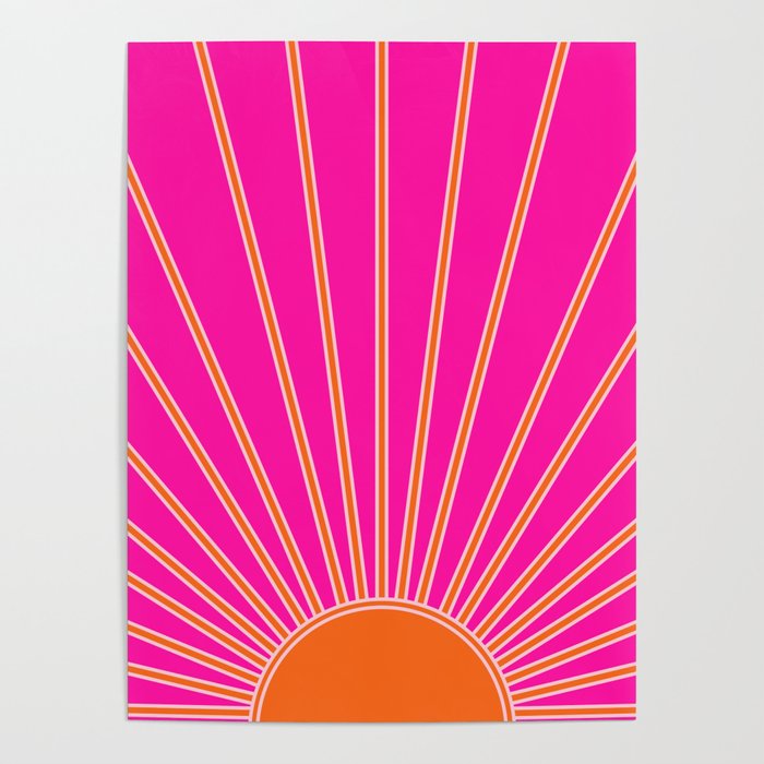 sun drawing poster