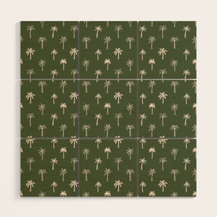 palm tree pattern credenza