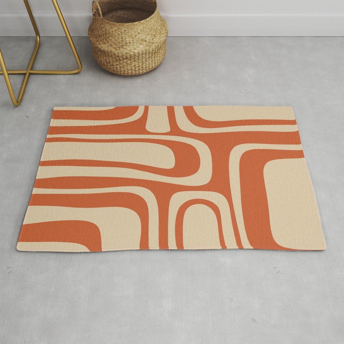 rust orange patterned rug