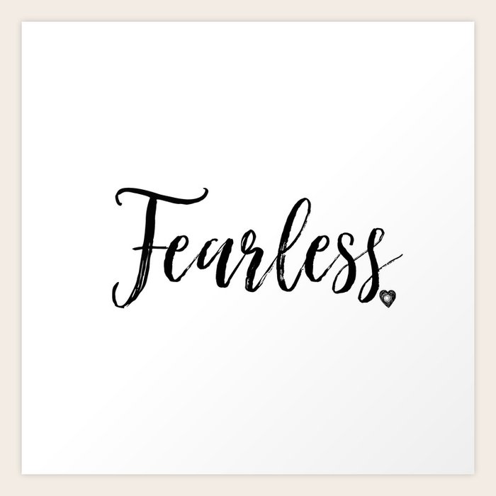 Fearless Word In Cursive
