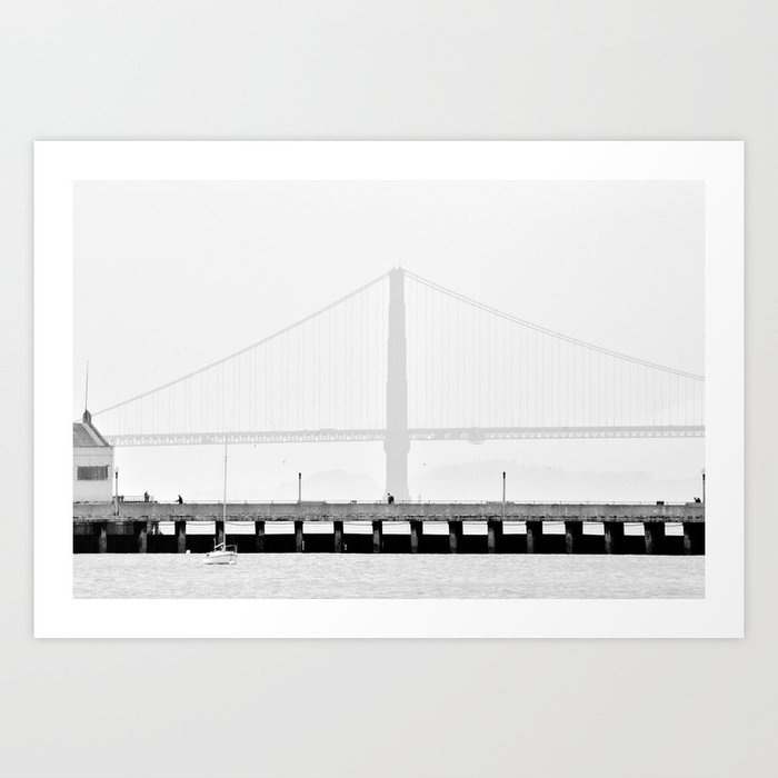Golden Gate Bridge Side View Drawing
