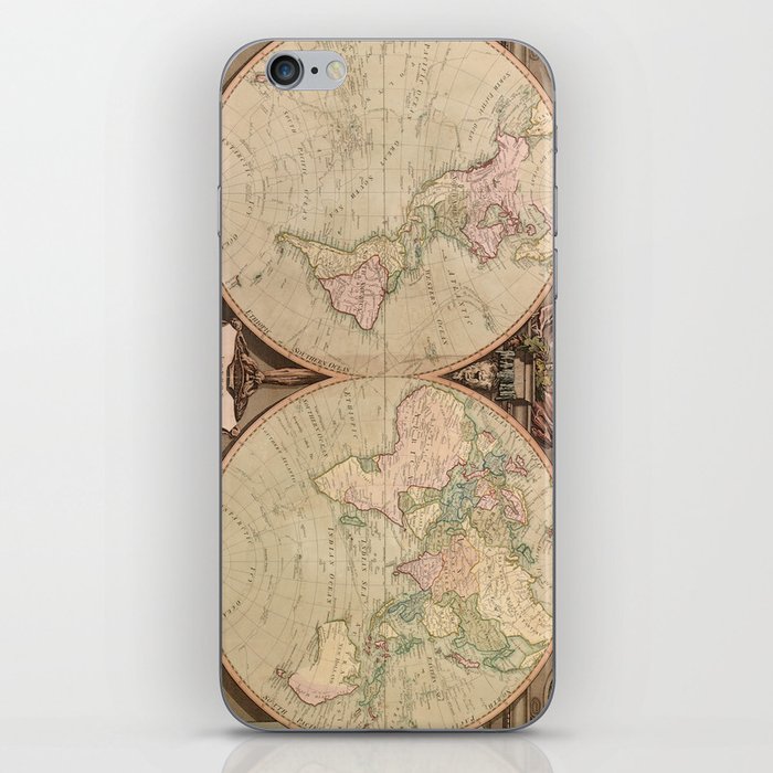 Vintage Map of The World (1808) iPhone Skin by BravuraMedia | Society6