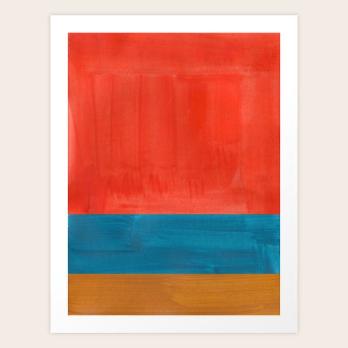 Double Sunset Rothko Inspired Mid Century Modern Minimalist Color Field ...