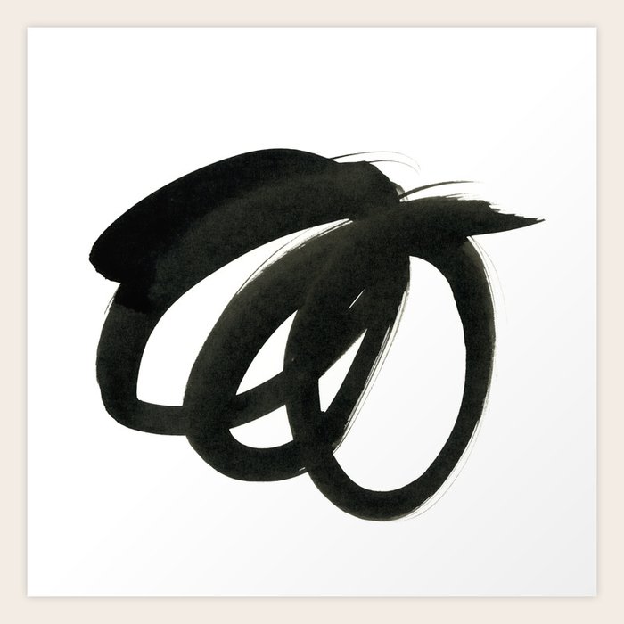 black ink marks 1 Art Print by Iris Lehnhardt | Society6