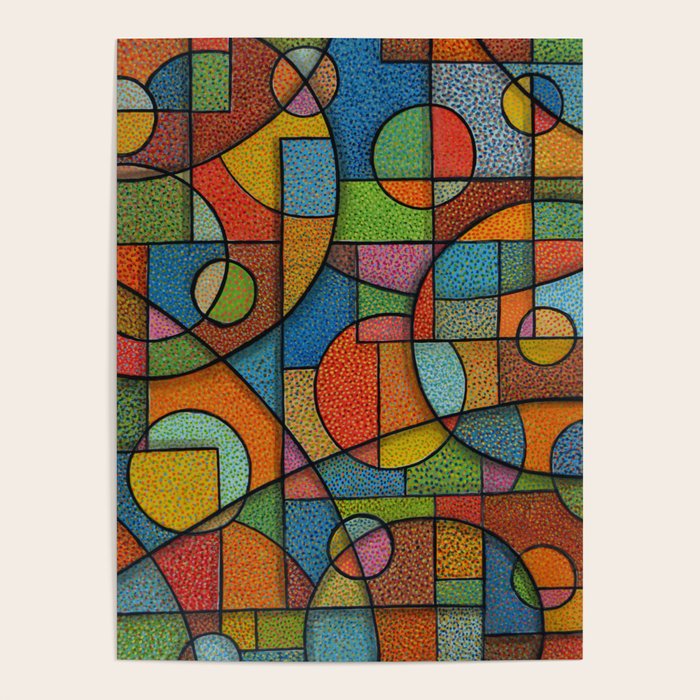 Abstract pointillism #5 Poster by DJ Griffin | Society6