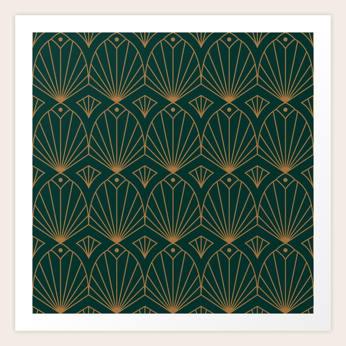 art deco pattern gold