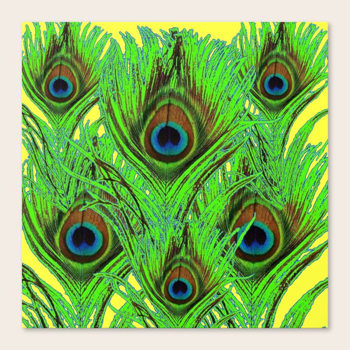 Abstract Paintings Of Peacock Feathers